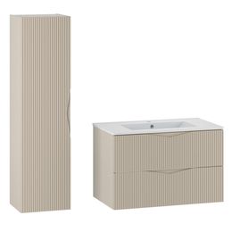 BADM&Ouml;BEL 80cm Tao 2er-Set Kaschmir