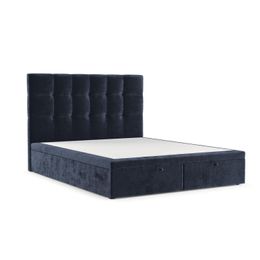 POLSTERBETT Guam mit Stauraum 140/200 cm Marineblau im Lotta Stoff