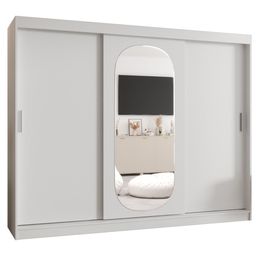 SCHIEBET&Uuml;RENSCHRANK mit Spiegel ROYAL 200/250/62 3-t&uuml;rig