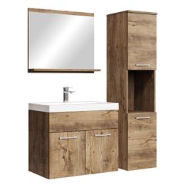 Badplaats BADM&Ouml;BEL-SET Montreal 4 Teile Braun Eiche - 60 x 35 x 51 cm