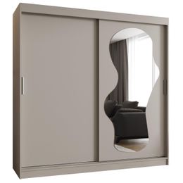 SCHIEBET&Uuml;RENSCHRANK mit Spiegel ULTRA 200/200/62 2-t&uuml;rig