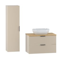 BADM&Ouml;BEL 80.6cm Astrid 2er-Set Kaschmir und Holz
