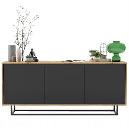 KOMMODE Apollo 3D Eiche wotan Graphit Matt 168 cm