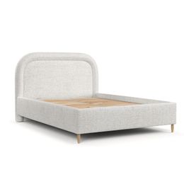 POLSTERBETT Zoya 160/200 cm Creme im Neve Stoff
