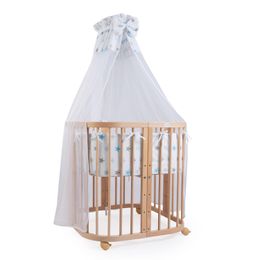 BABYBETT NATUR, 7in1 mit Matratze
