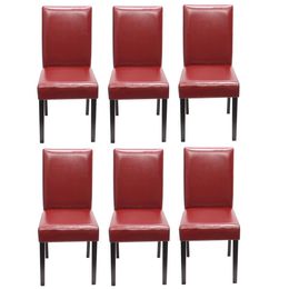 MCW ESSZIMMERSTUHL Rot, Dunkelbraun 6er-Set