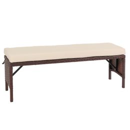 MCW POLY-RATTAN SITZBANK Braun