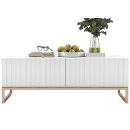 COUCHTISCH Elpis Wei&szlig; matt Glamour 110 cm
