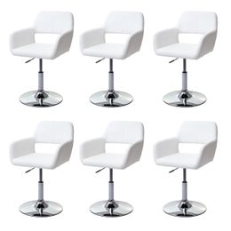 MCW ESSZIMMERSTUHL Wei&szlig;, Silber 6er-Set
