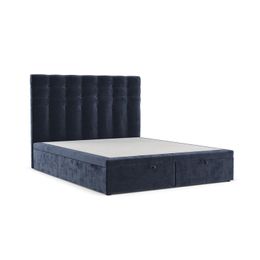 POLSTERBETT Callo mit Stauraum 120/200 cm Marineblau im Lotta Stoff