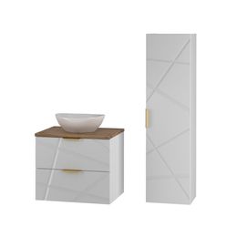 BADM&Ouml;BEL 60.6cm Aurora 2er-Set Wei&szlig;
