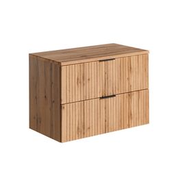 WASCHTISCHUNTERSCHRANK 80.6cm Adriel Holz in Eichenoptik