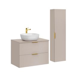BADM&Ouml;BEL 80.6cm Adriel 2er-Set Beige
