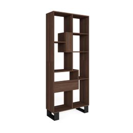 REGAL Bibliothek, Eiche dunkel, 67/31/174cm