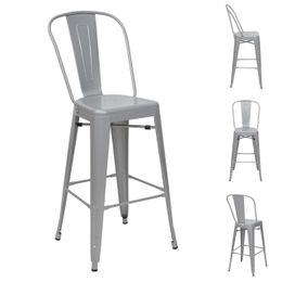 MCW BARHOCKER METALL Grau 4er-Set