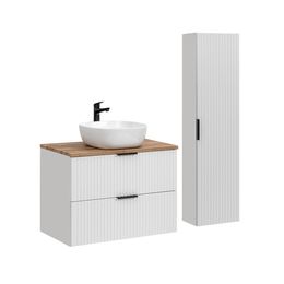 BADM&Ouml;BEL 80.6cm Adriel 2er-Set Wei&szlig;