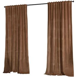 gardinenbox VORHANG 2ER SET MILANO HxB 280x135 cm Braun