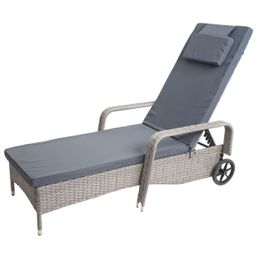 MCW POLY-RATTAN SONNENLIEGE Grau, Grau
