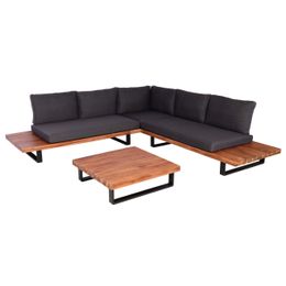 MCW GARTEN-GARNITUR Schwarz, Dunkelbraun, Grau