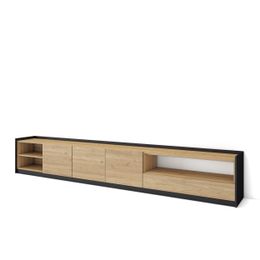 LOWBOARD, Eiche Schwarz, 310/37/50cm