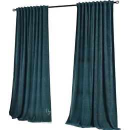 VORHANG 2ER SET HAVANNA HxB 245x135 cm Gr&uuml;n Gold