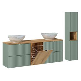 BADM&Ouml;BEL 160.4cm Jade 2er-Set Gr&uuml;n