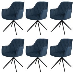 MCW ESSZIMMERSTUHL Blau 6er-Set