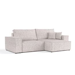 ECKSOFA CAVO mit Schlaffunktion Beige im Neve Stoff