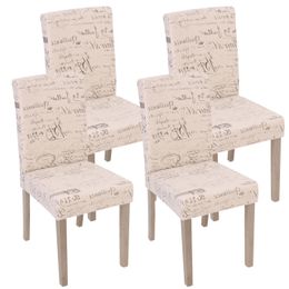 MCW ESSZIMMERSTUHL SCHRIFT Beige, Schwarz 4er-Set