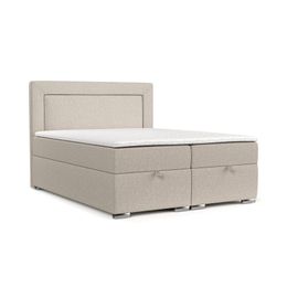 BOXBETT Lontano 120/200 cm Hellbeige im Megan Stoff