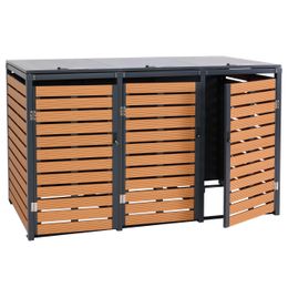 MCW 3ER-M&Uuml;LLTONNENVERKLEIDUNG Teak Dekor
