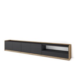 LOWBOARD, Schwarz Eiche, 310/37/50cm