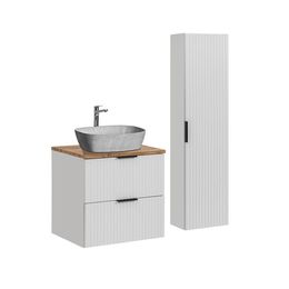 BADM&Ouml;BEL 60.6cm Adriel 2er-Set Wei&szlig;