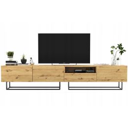 TV-LOWBOARD 2-er Set Enjoy Eiche Artisan Matt Schublade mit Metallrahmen 120 cm