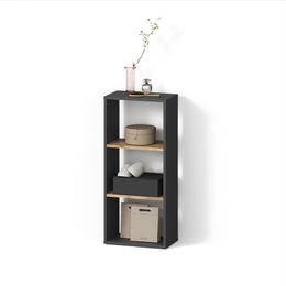 AUFBEWAHRUNGSREGAL Ortello Anthrazit/Goldkraft Eiche 40 x 90.5 cm
