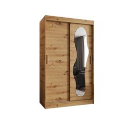 SCHIEBET&Uuml;RENSCHRANK mit Spiegel ULTRA 200/120/62 2-t&uuml;rig