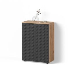 MIDISCHRANK Ronco Anthrazit gepunktet 60 x 81 cm