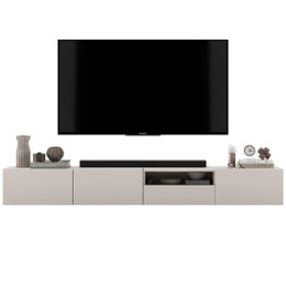 TV-LOWBOARD 2-er Set Enjoy Kaschmir Matt Schublade 120 cm