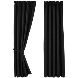 gardinenbox VORHANG 2ER SET NEWYORK HxB 245x295 cm Schwarz