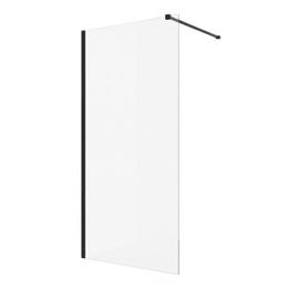 Badplaats DUSCHWAND Florida - 70 x 200 cm - Schwarz - Walk-In Duschabtrennung aus Sicherheitsglas