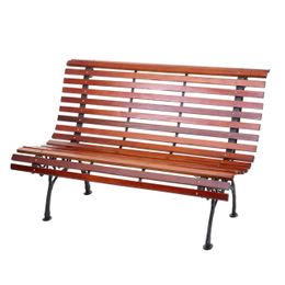 MCW GARTENBANK Schwarz, Teak Dekor