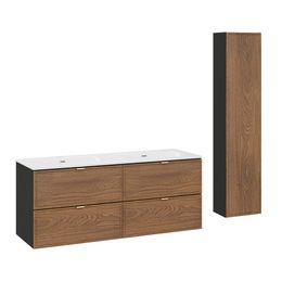 BADM&Ouml;BEL 120cm Elena 2er-Set Holz und Schwarz