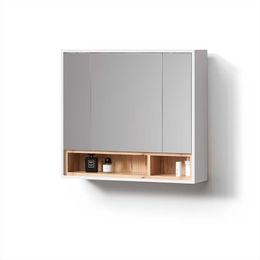 BADSPIEGELSCHRANK Temo Wei&szlig; 80 x 72 cm
