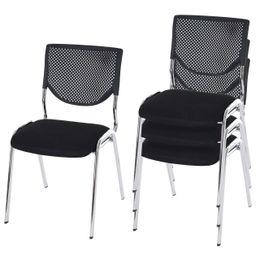 MCW BESUCHERSTUHL Schwarz 4er-Set