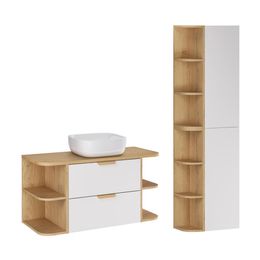 BADM&Ouml;BEL 100.4cm Oria 2er-Set Wei&szlig;