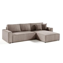 ECKSOFA Isaac 4 Sitzpl&auml;tze Taupe