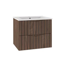 WASCHTISCH 60cm Siena Holz und Schwarz