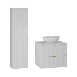 BADM&Ouml;BEL 60.6cm Lexa 2er-Set Wei&szlig;