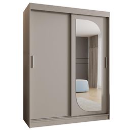 SCHIEBET&Uuml;RENSCHRANK mit Spiegel LUCY 200/150/62 2-t&uuml;rig