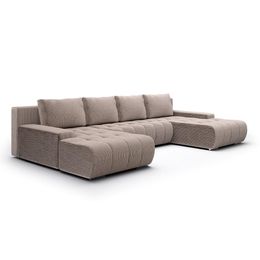 PANORAMASOFA Jonas 5 Sitzpl&auml;tze Taupe
